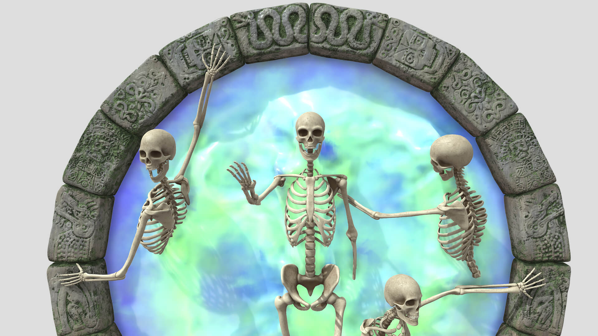 Death Portal Skeletons - 3D Model by Buncic