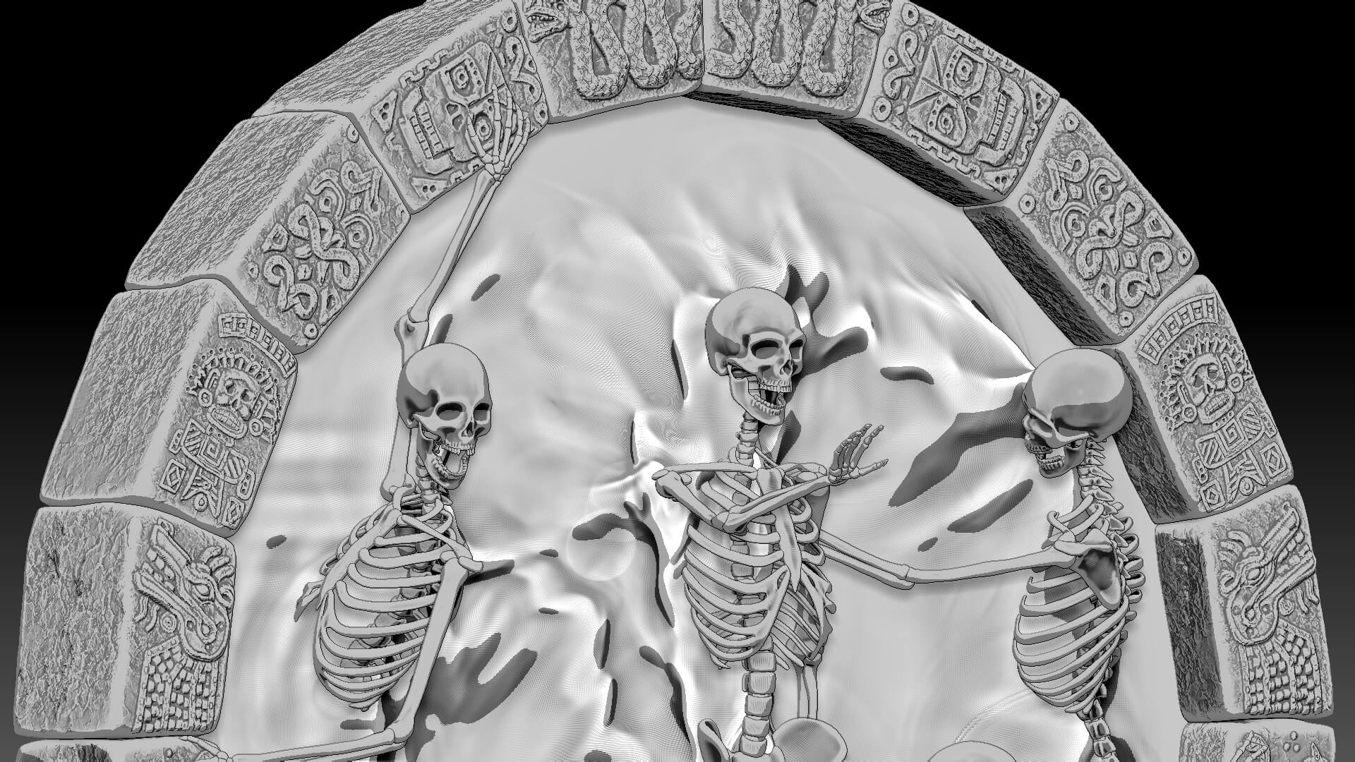 Death Portal Skeletons - 3D Model by Buncic