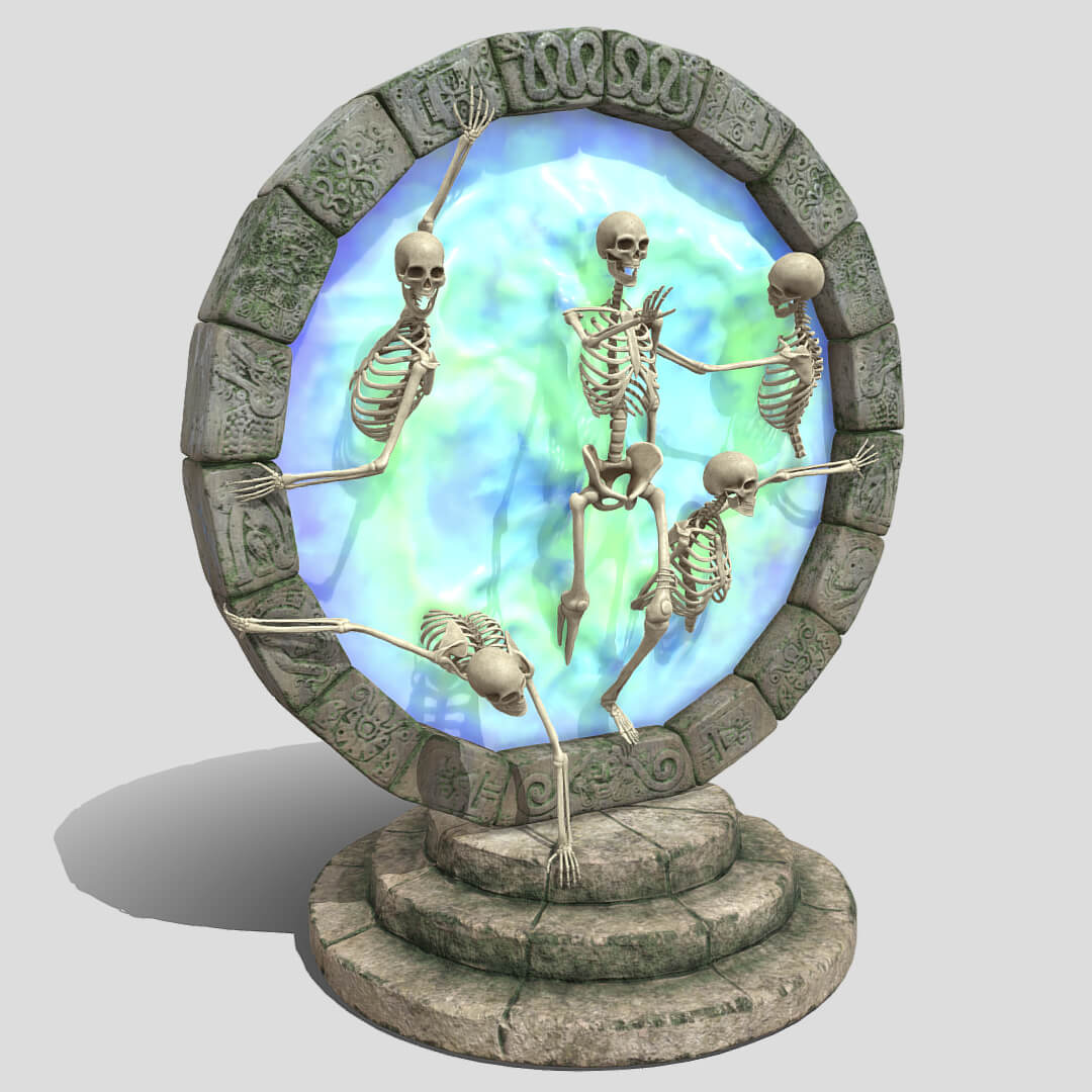 Drowning Skeleton Memento Mori Death Blowing Bubbles Skeleton