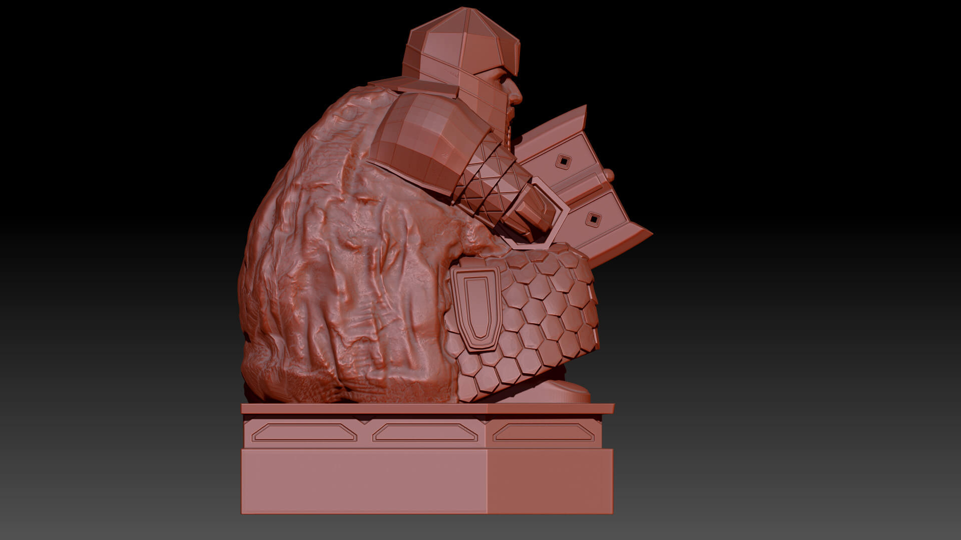 Dwarf Guardian Statue of Erebor - 3D Model by Buncic