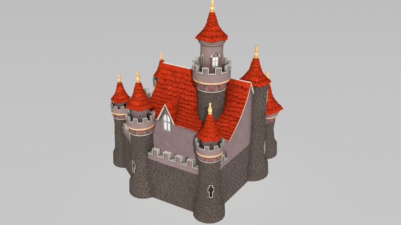 Fantasy Castle - 3D Model by Buncic