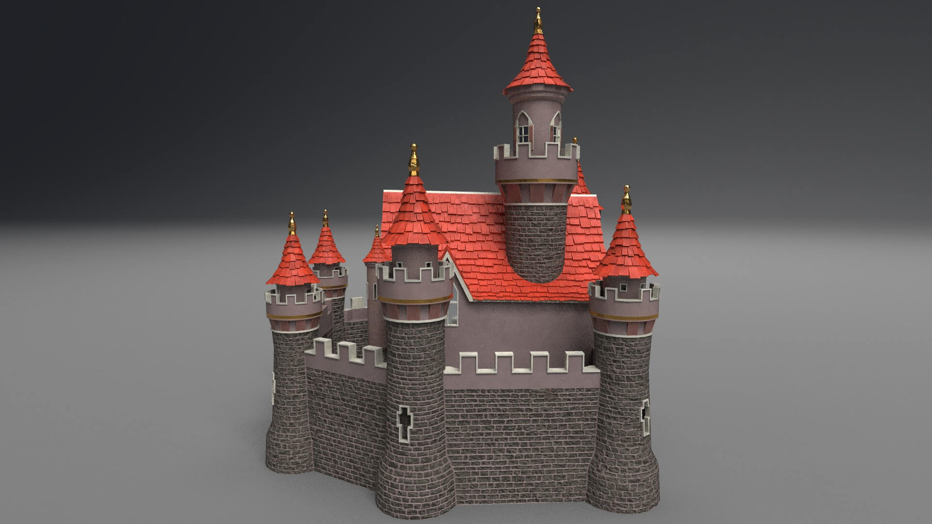 Fantasy Castle - 3D Model by Buncic