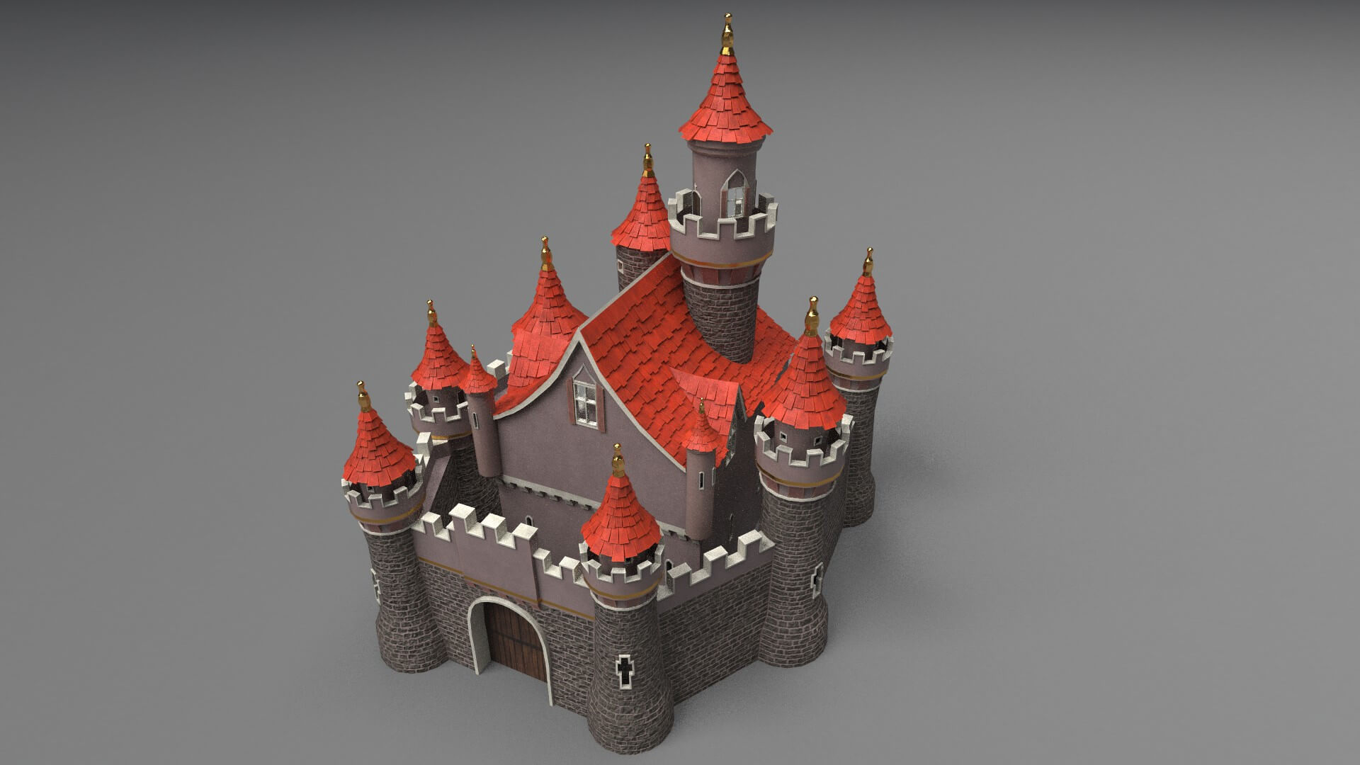 Fantasy Castle - 3D Model by Buncic