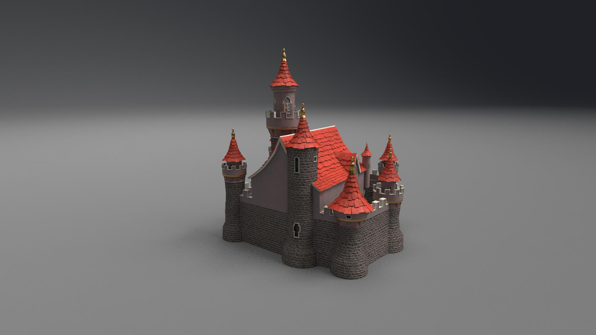 Fantasy Castle - 3D Model by Buncic