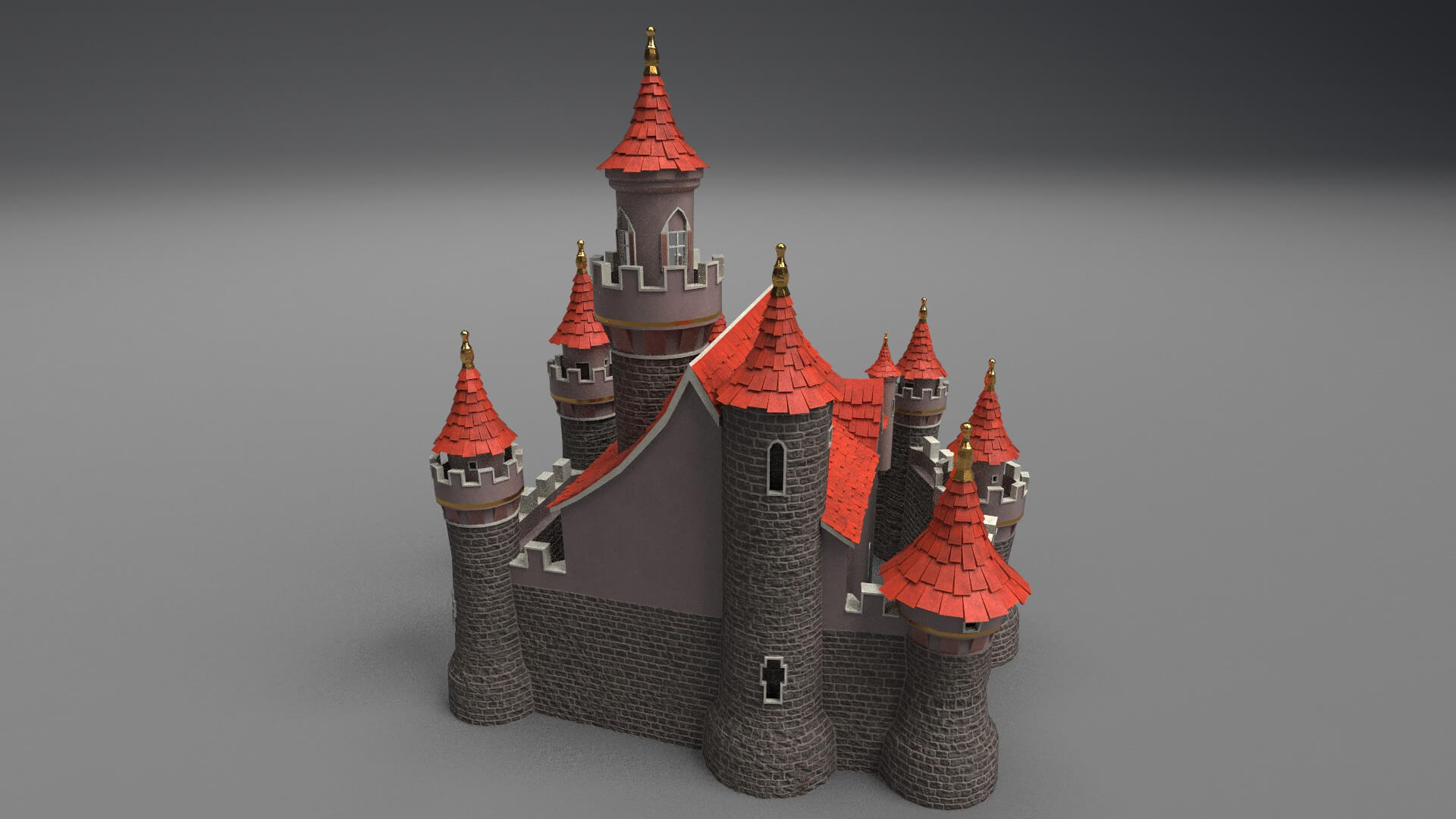 Fantasy Castle - 3D Model by Buncic