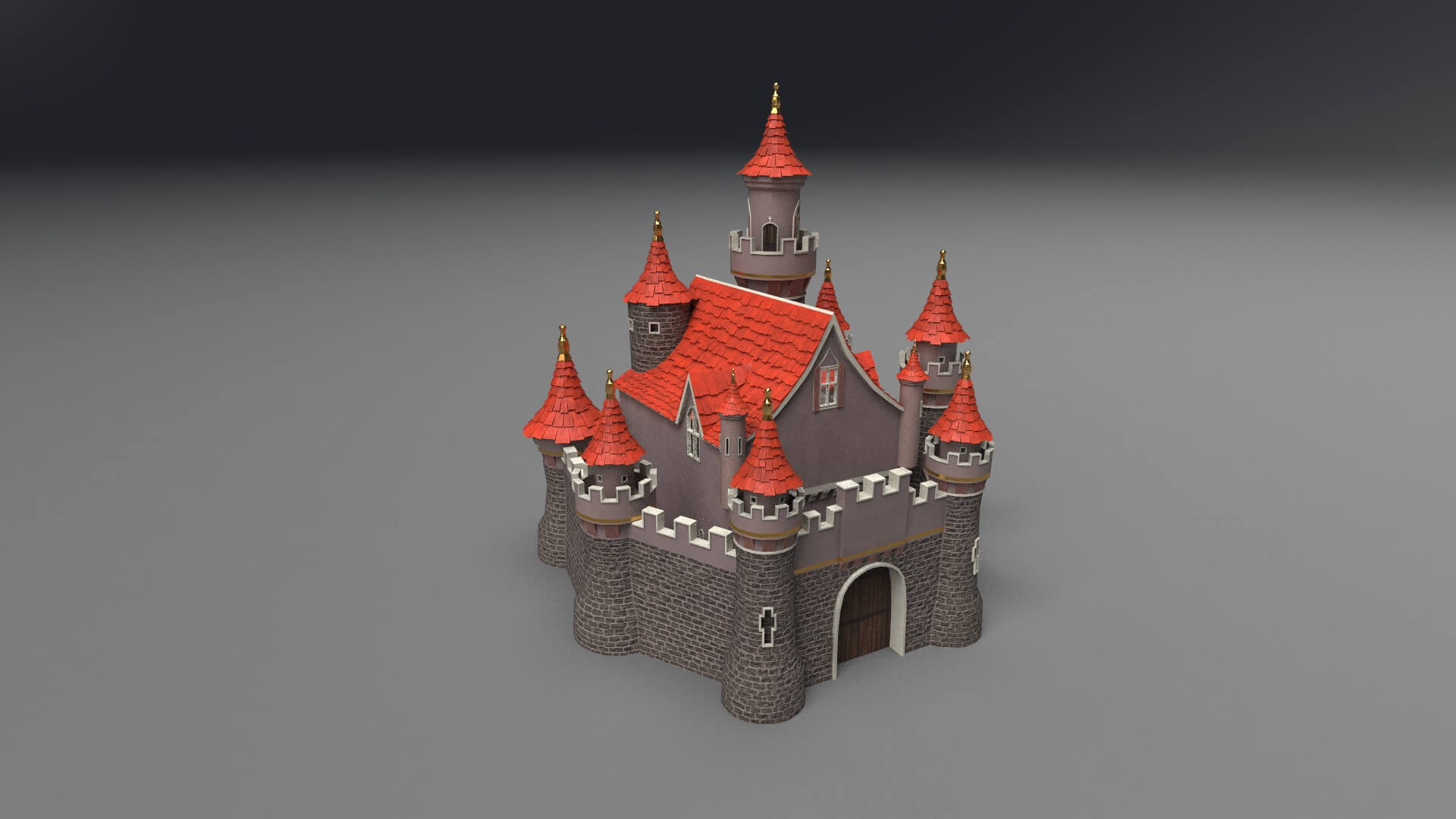 Fantasy Castle - 3D Model by Buncic