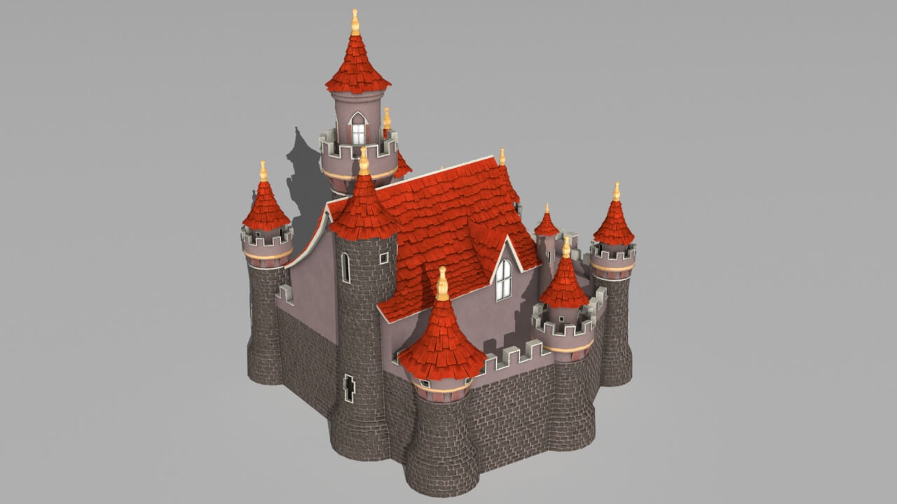 Fantasy Castle - 3D Model by Buncic