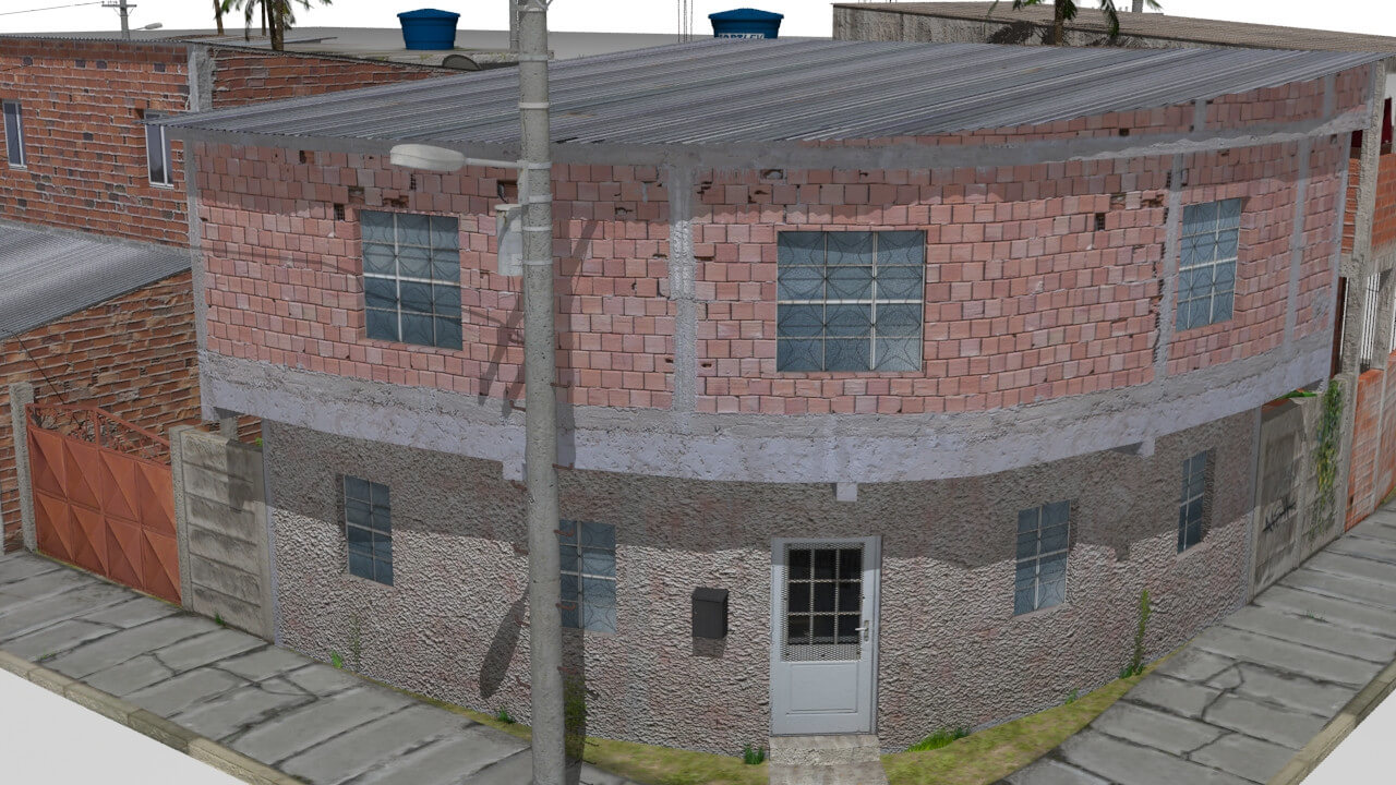 Favela Street - 3D Model by Buncic