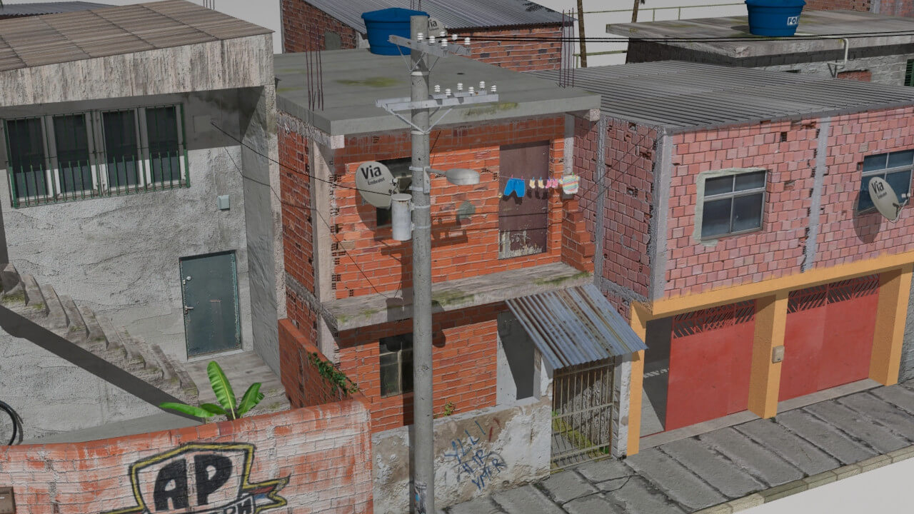 Favela Street - 3D Model by Buncic
