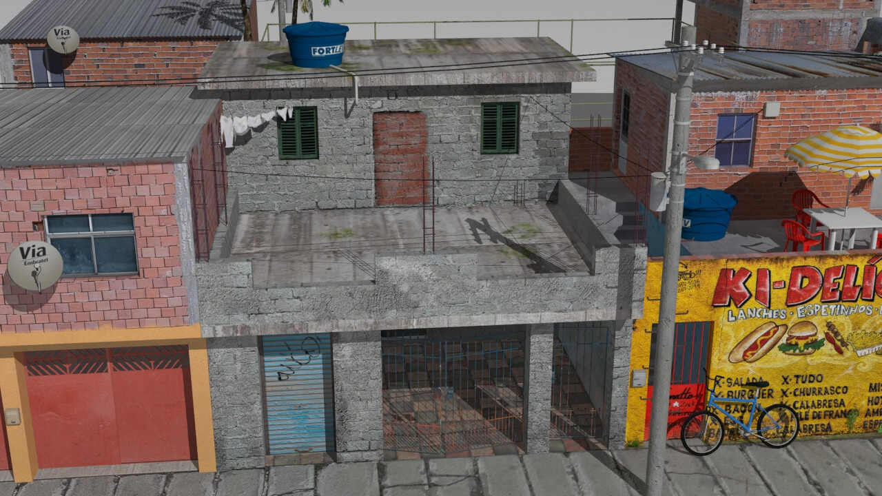 Favela Street - 3D Model by Buncic