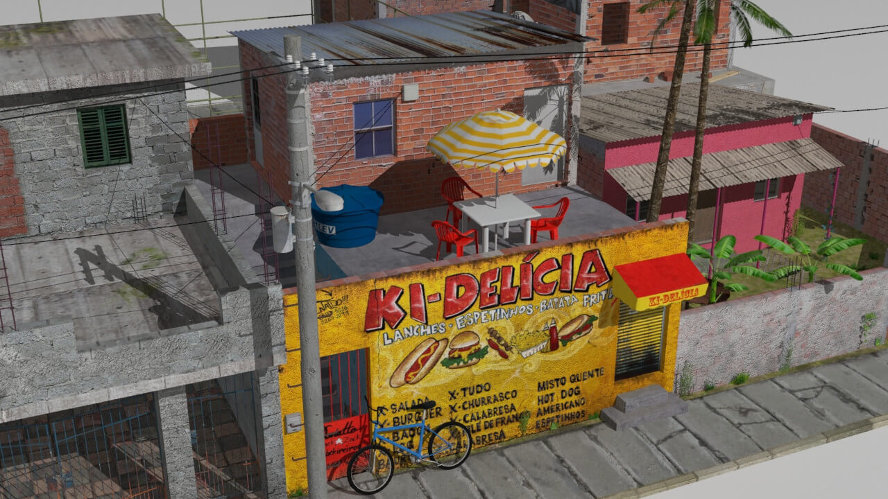 Favela Street - 3D Model by Buncic