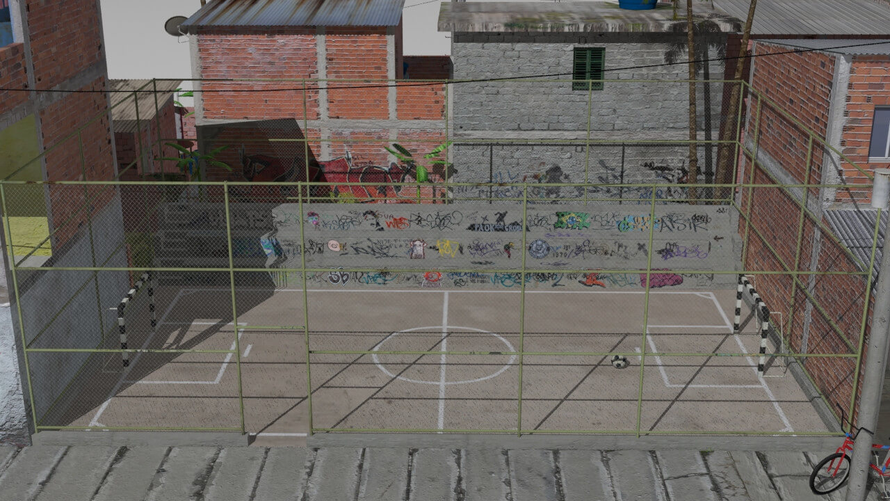 Favela Street - 3D Model by Buncic