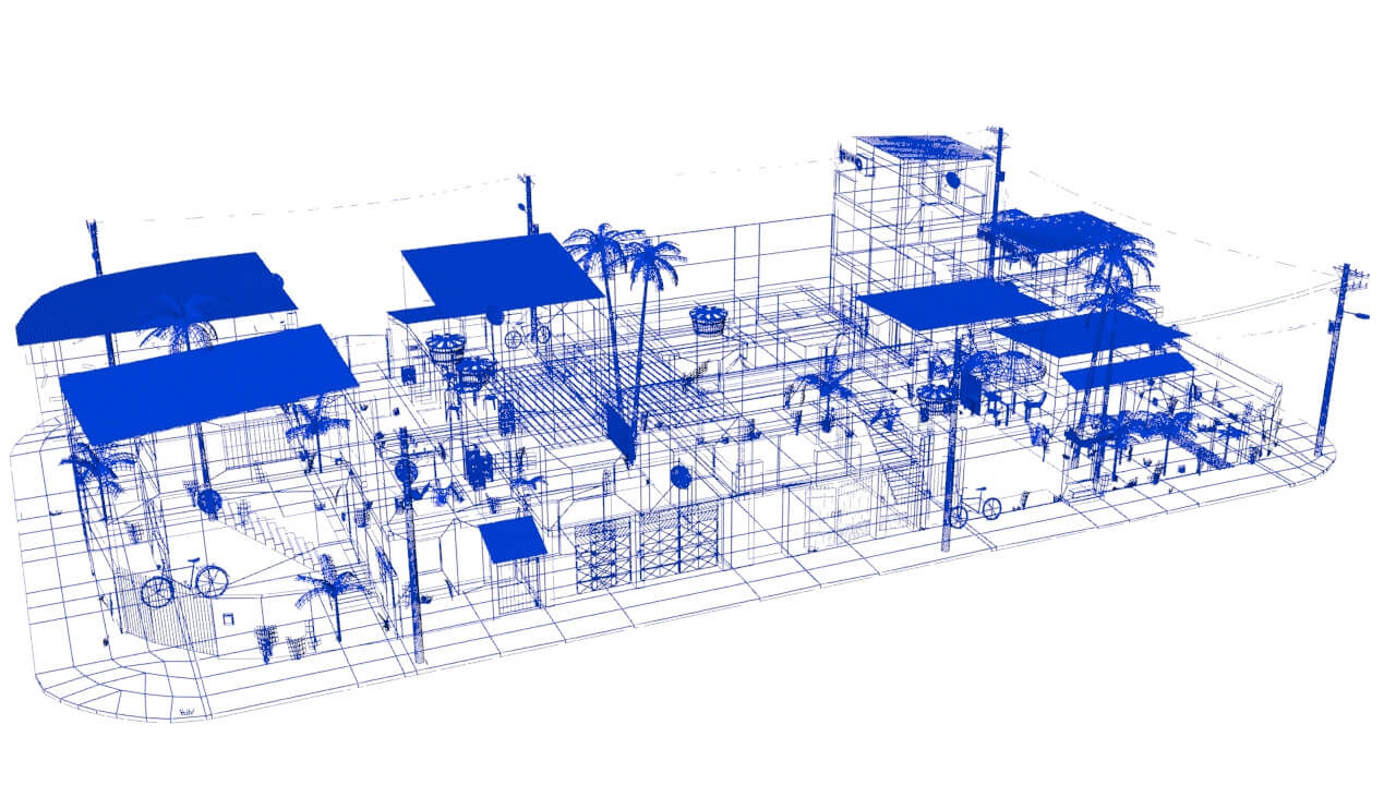 Favela Street - 3D Model by Buncic