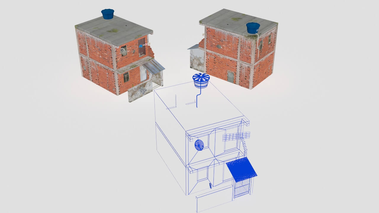 Favela Street - 3D Model by Buncic