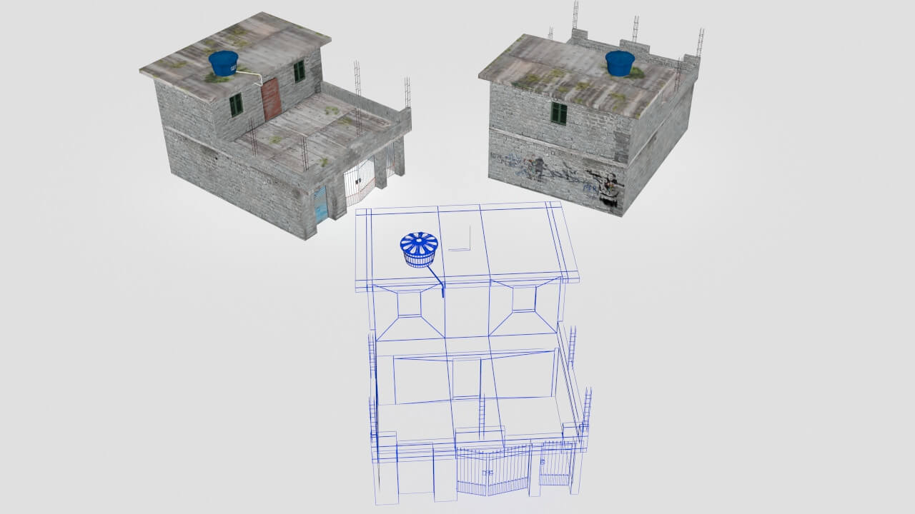 Favela Street - 3D Model by Buncic