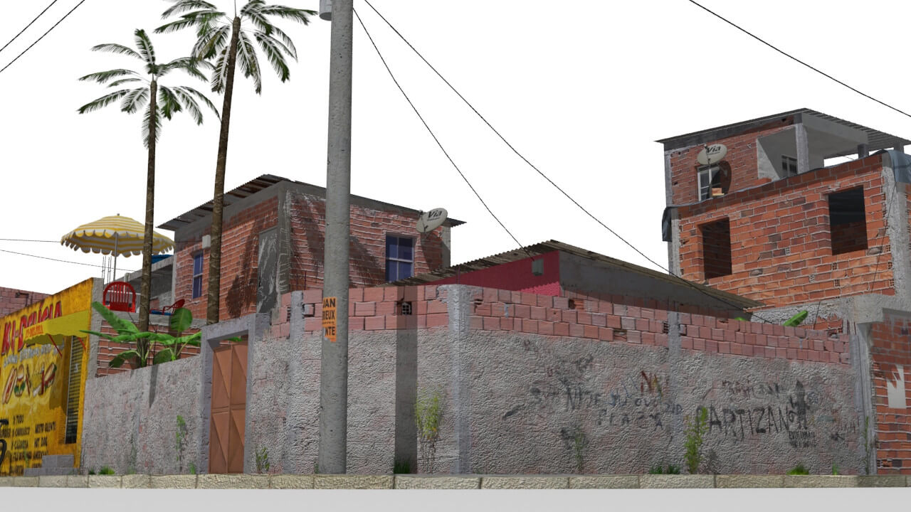Favela Street - 3D Model by Buncic