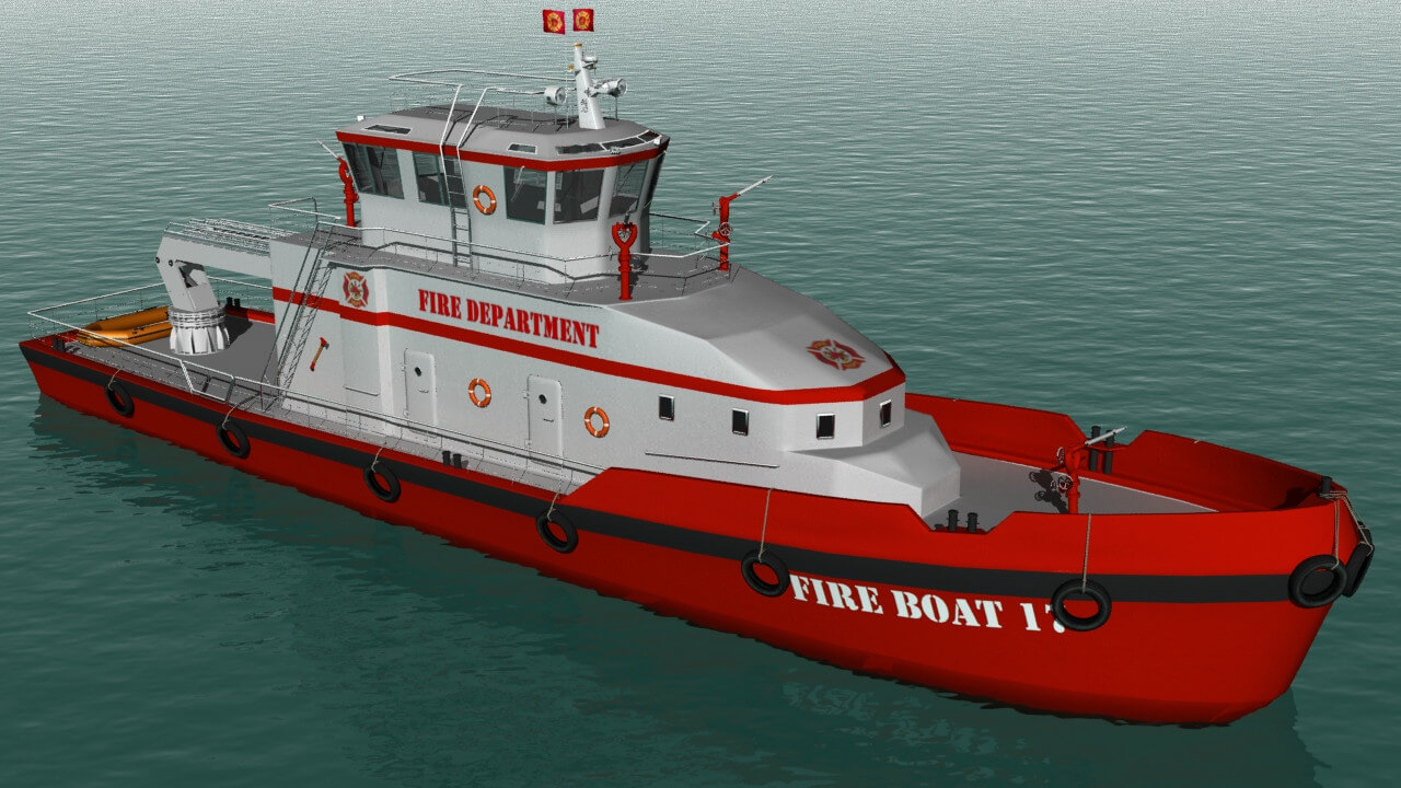 Fire Boat - 3D Model by Buncic