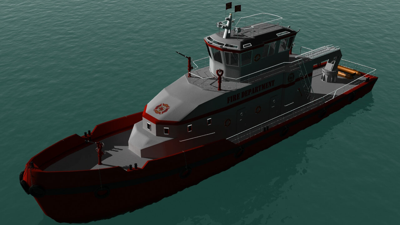 Fire Boat - 3D Model by Buncic