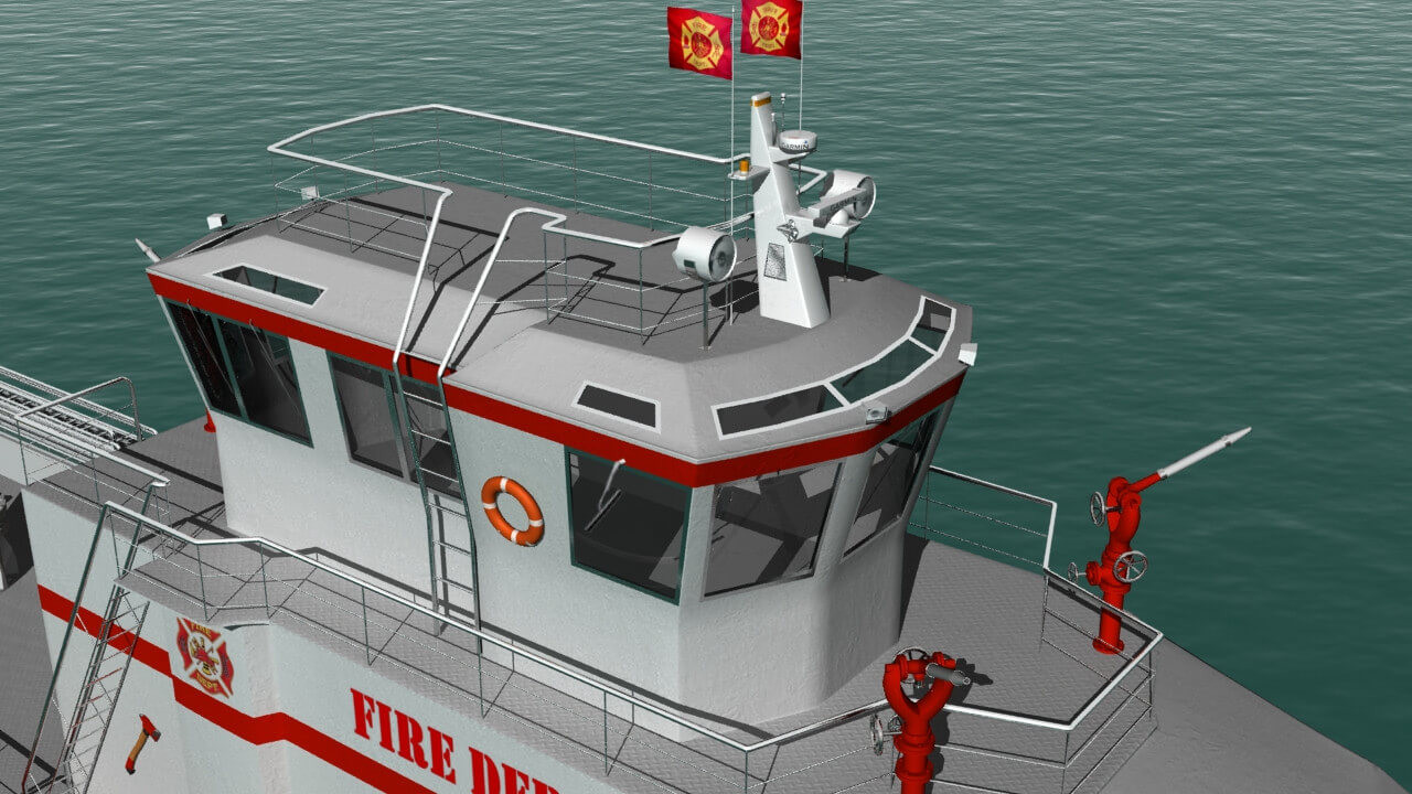 Fire Boat - 3D Model by Buncic