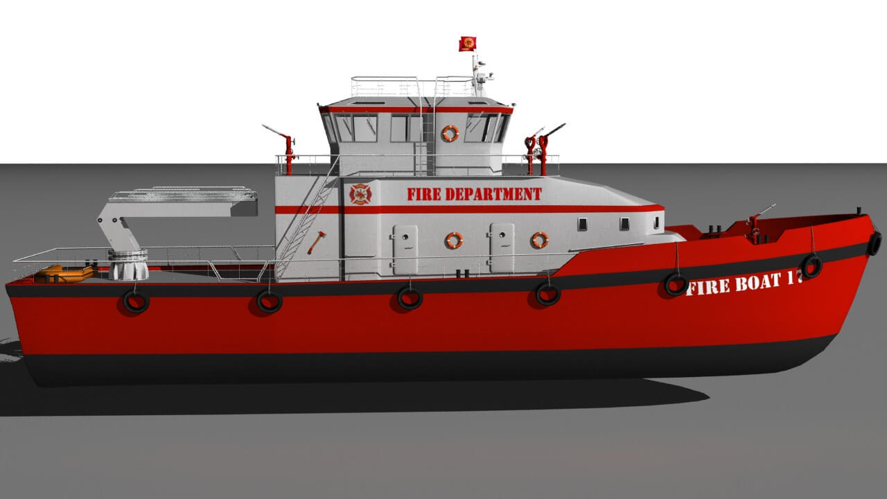 Fire Boat - 3D Model by Buncic