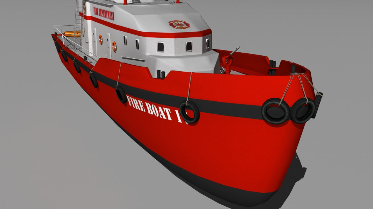 Fire Boat - 3D Model by Buncic