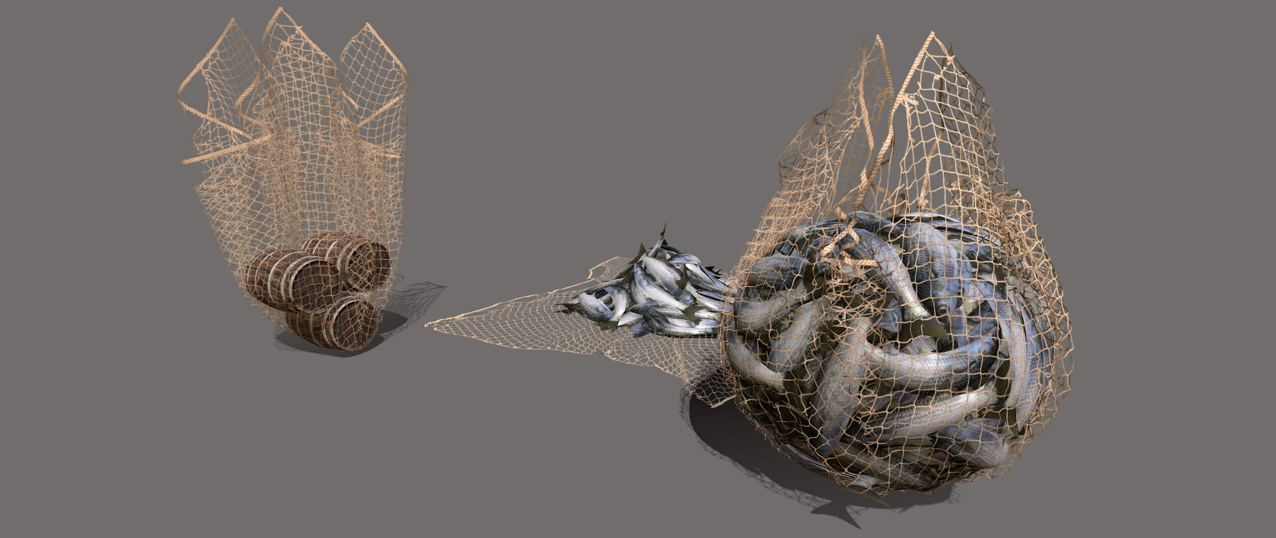 Fishing Net Low Poly - 3D Model by Buncic