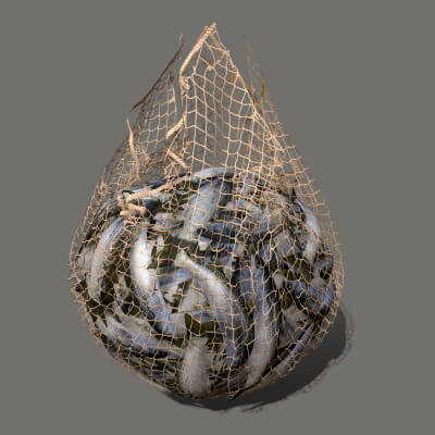 Fishing Net Low Poly - 3D Model by Buncic