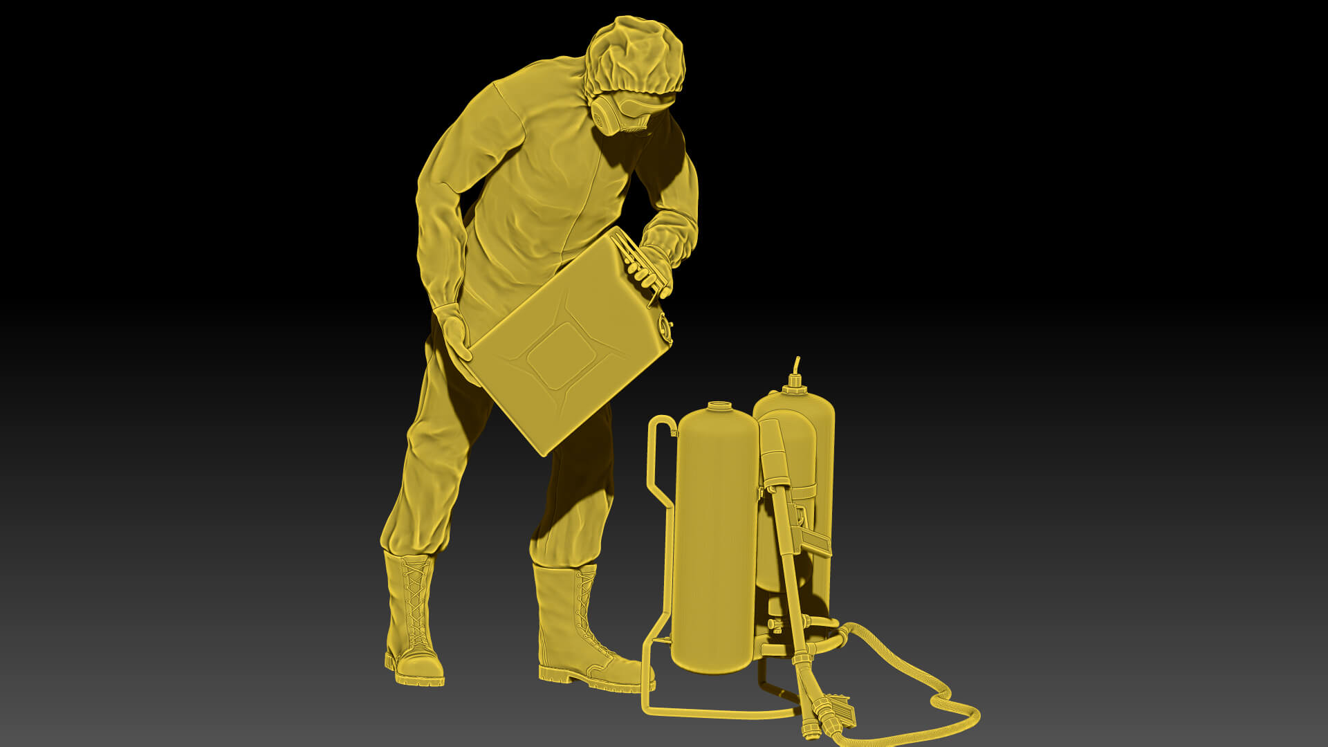 Flamethrower Soldiers - 3D Model by Buncic