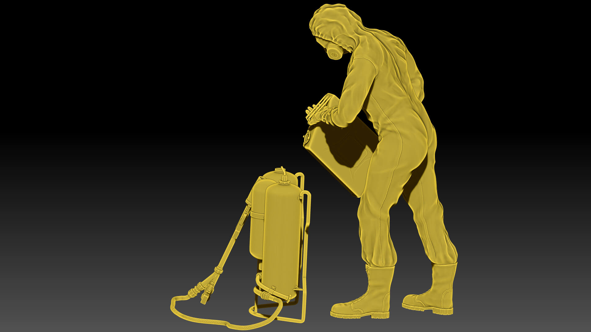 Flamethrower Soldiers - 3D Model by Buncic