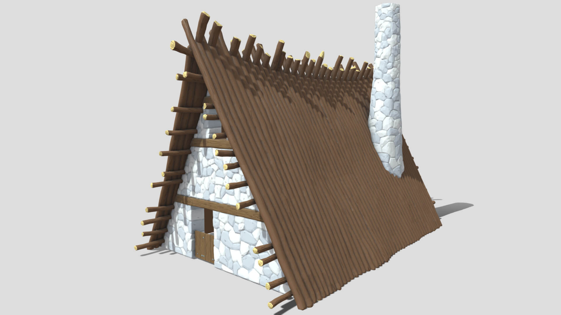 Gaul Village Houses - 3D Model by Buncic