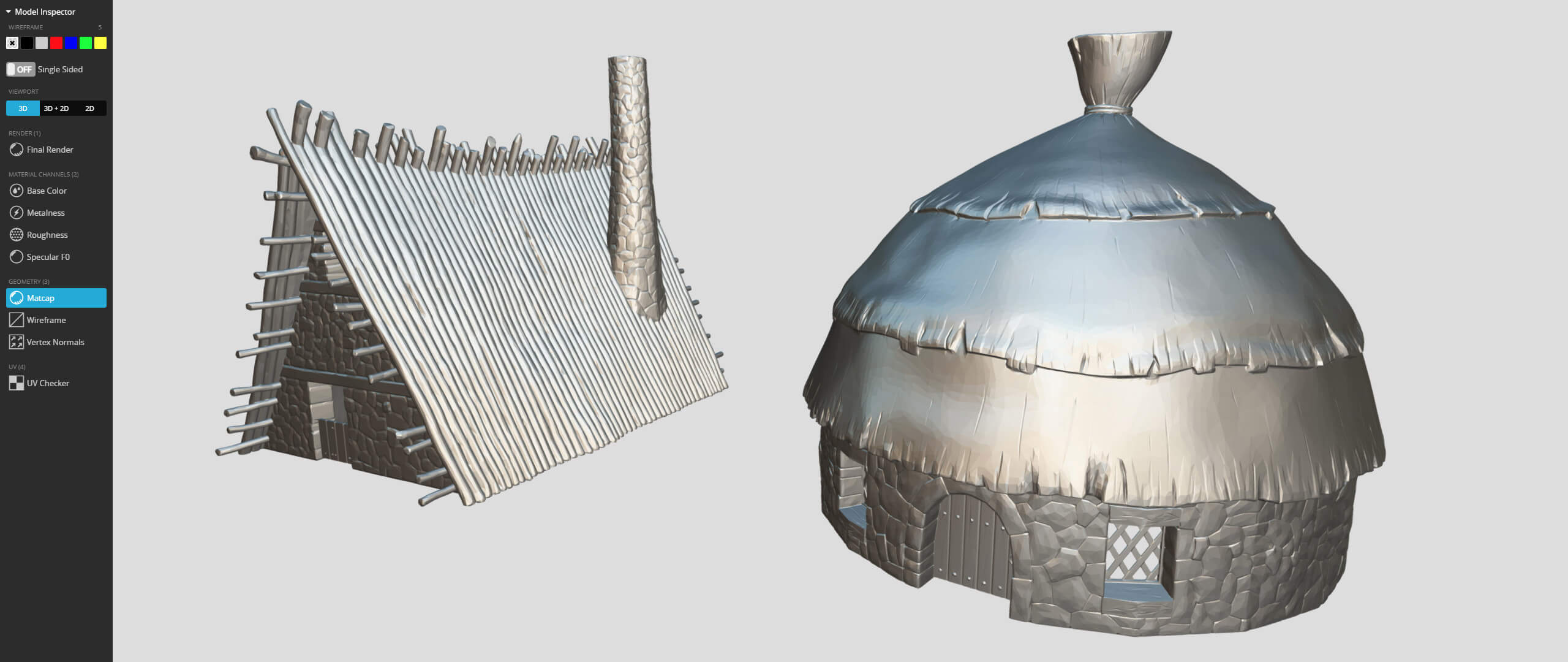 Gaul Village Houses - 3D Model by Buncic