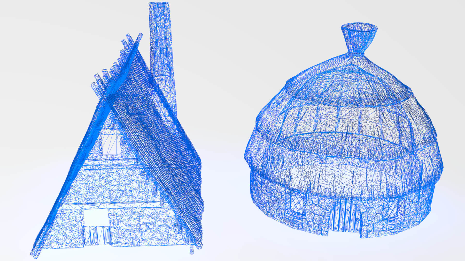 Gaul Village Houses - 3D Model by Buncic