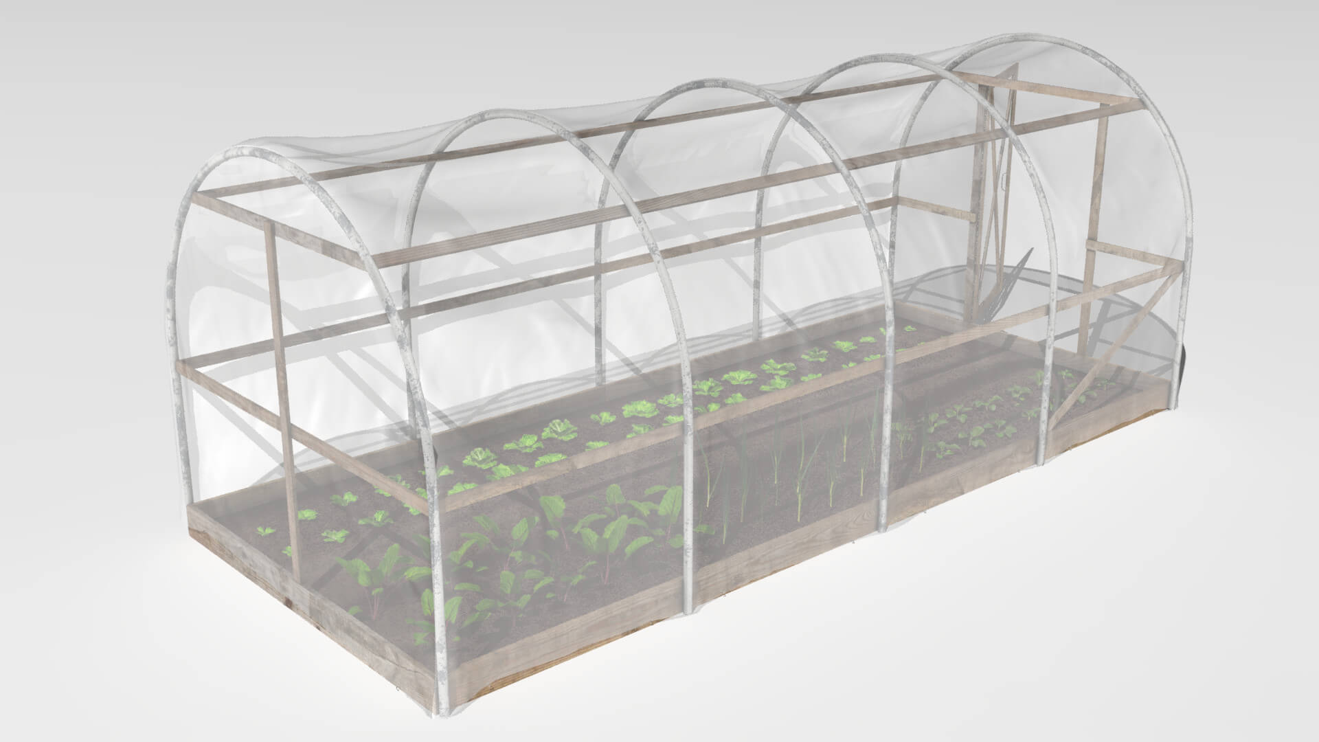 Plastic Greenhouse - 3D Model by Buncic