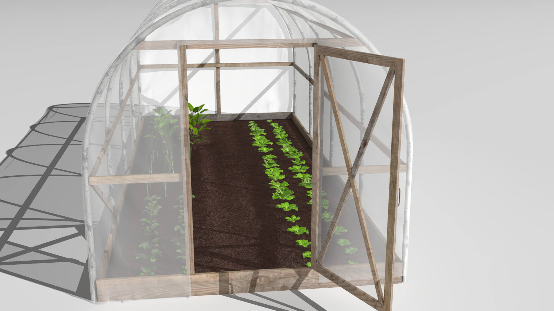 Plastic Greenhouse - 3D Model by Buncic