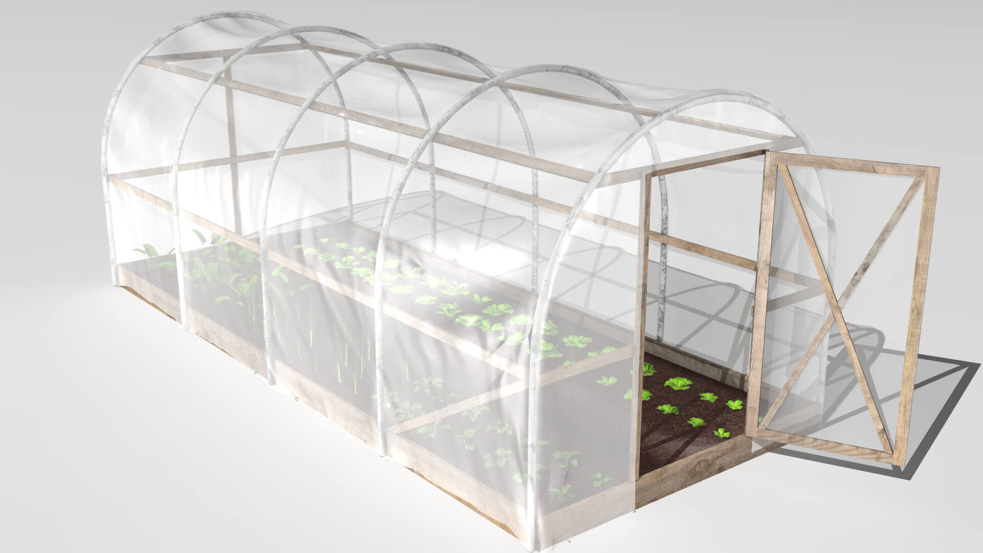 Plastic Greenhouse - 3D Model by Buncic
