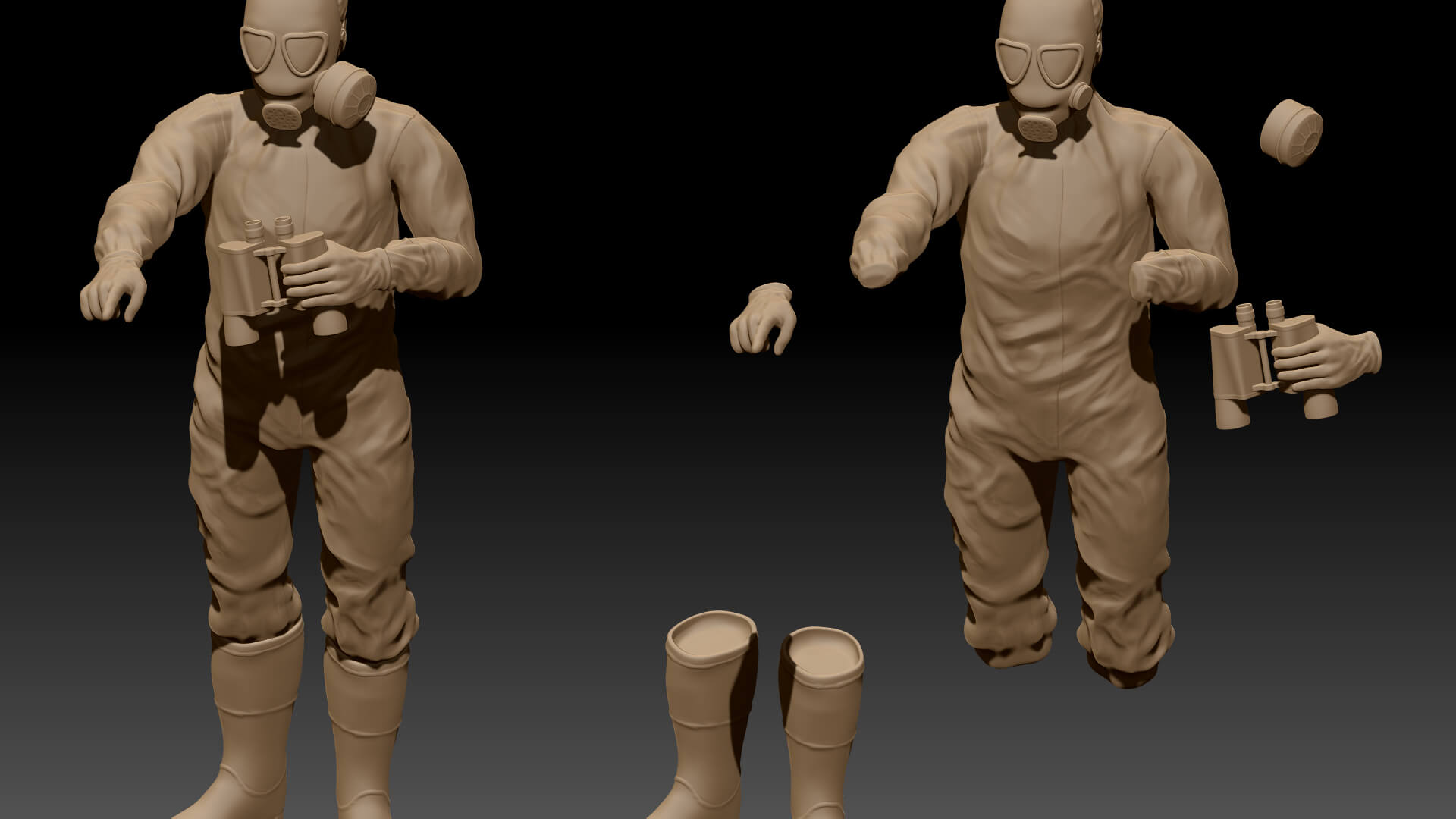 Hazmat Soldiers - 3D Model by Buncic