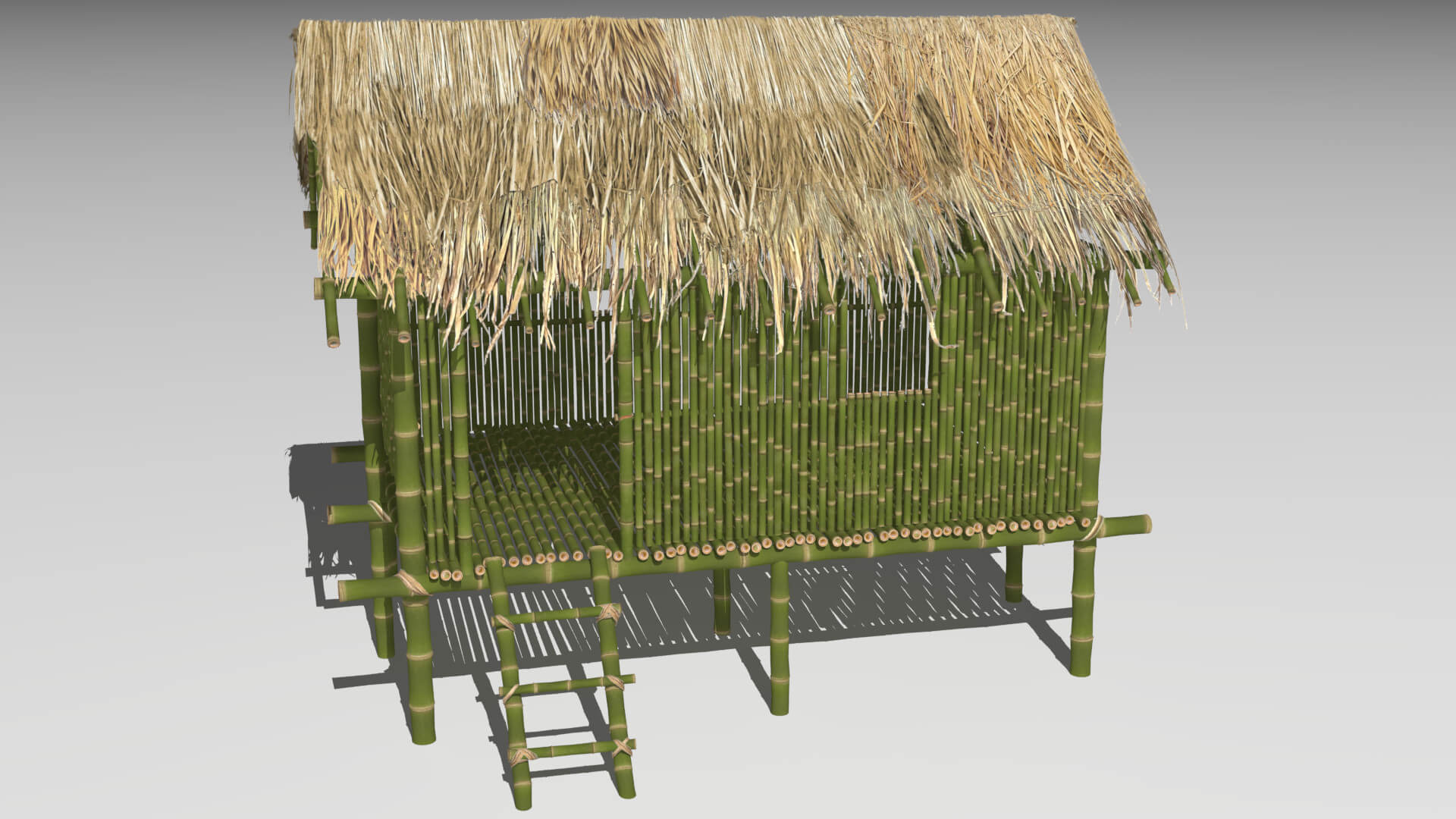 Jungle Hut Low Poly - 3D Model by Buncic