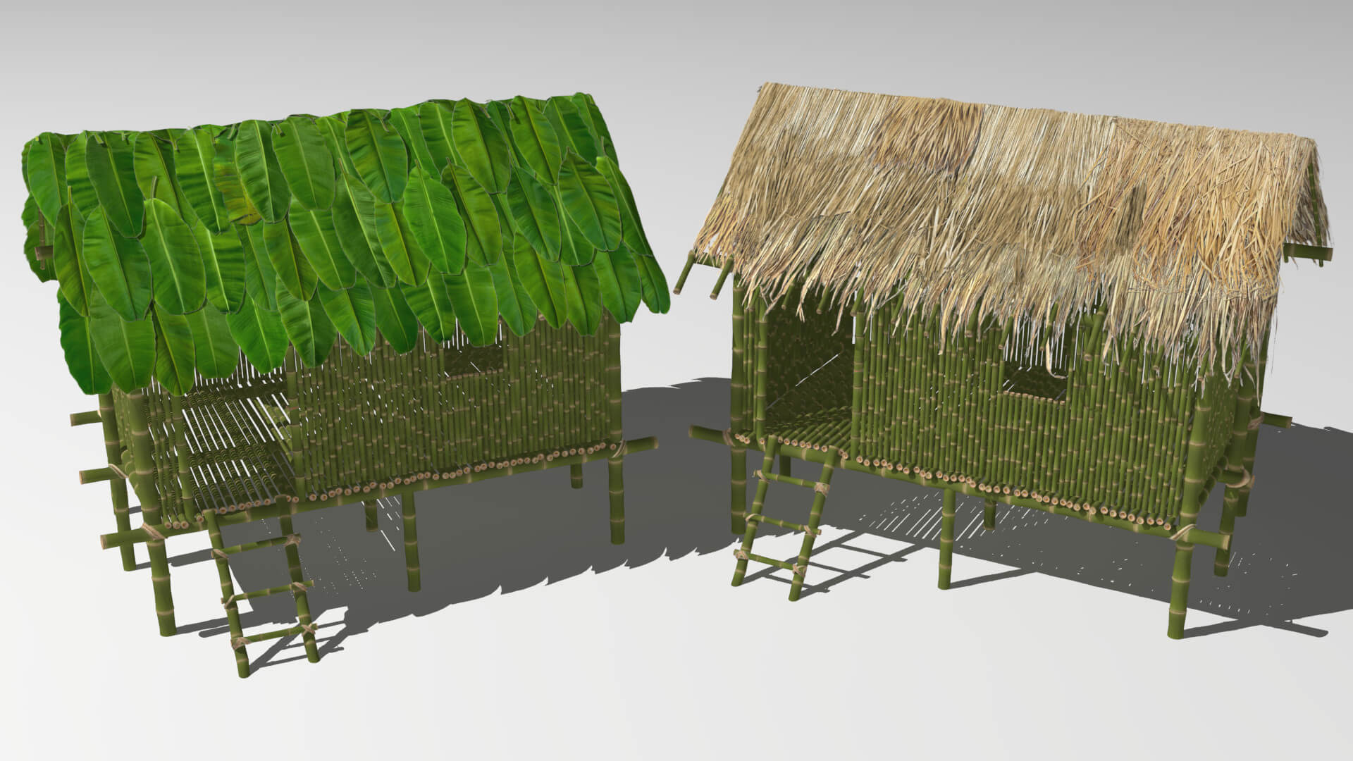Jungle Hut Low Poly - 3D Model by Buncic