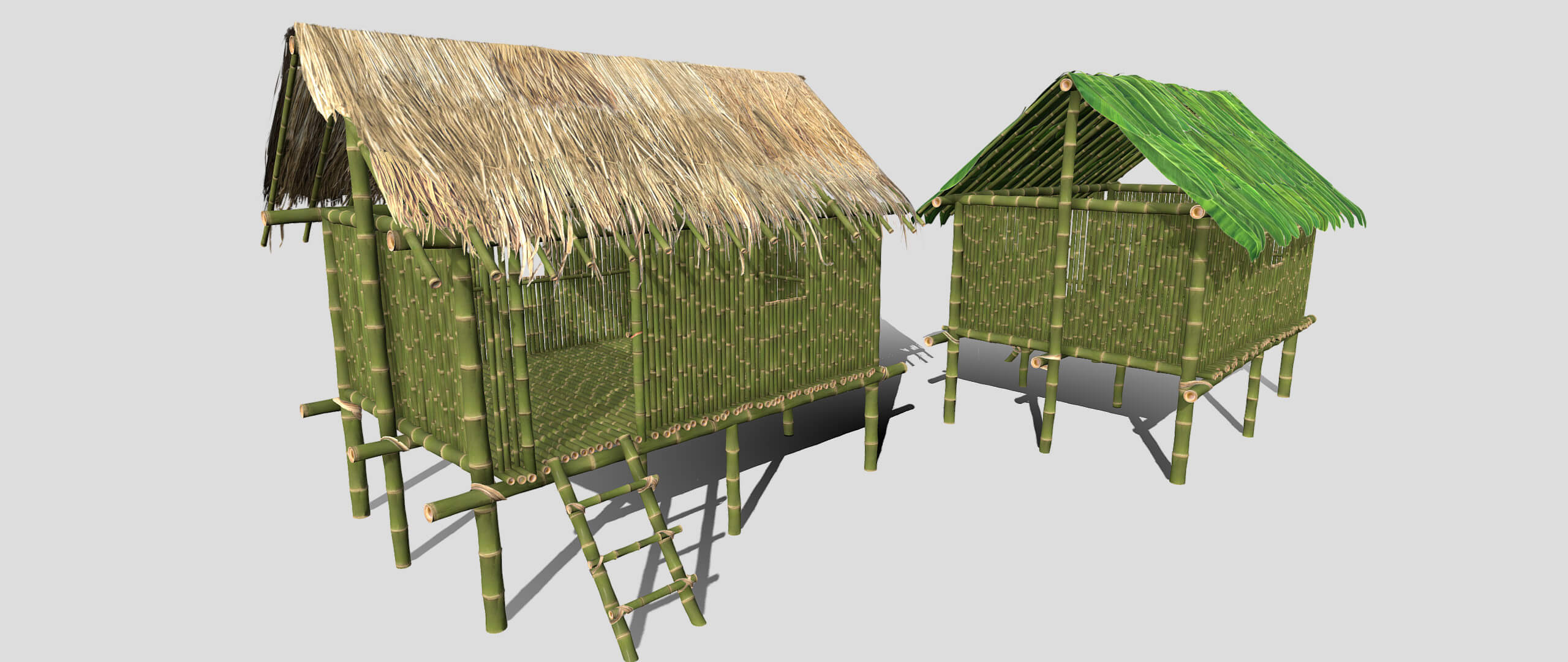 Jungle Hut Low Poly - 3D Model by Buncic