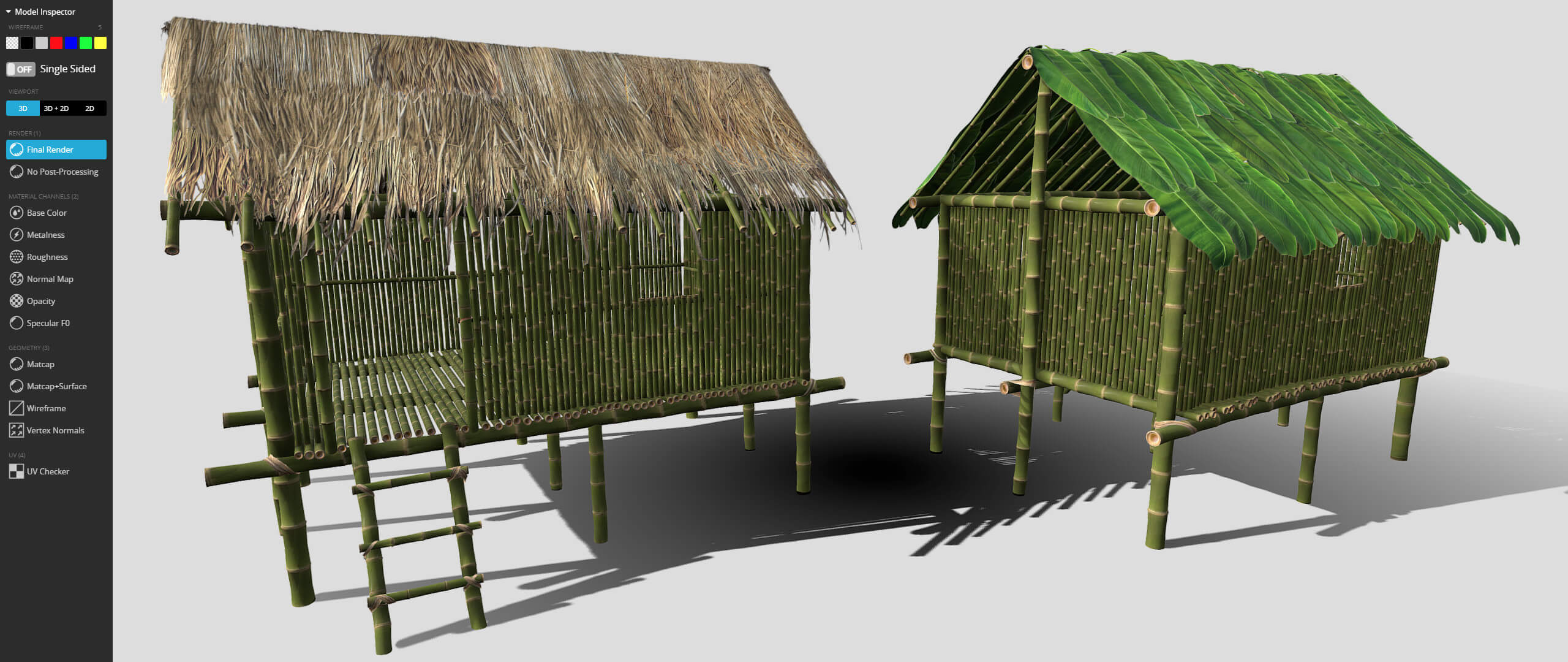 Jungle Hut Low Poly - 3D Model by Buncic