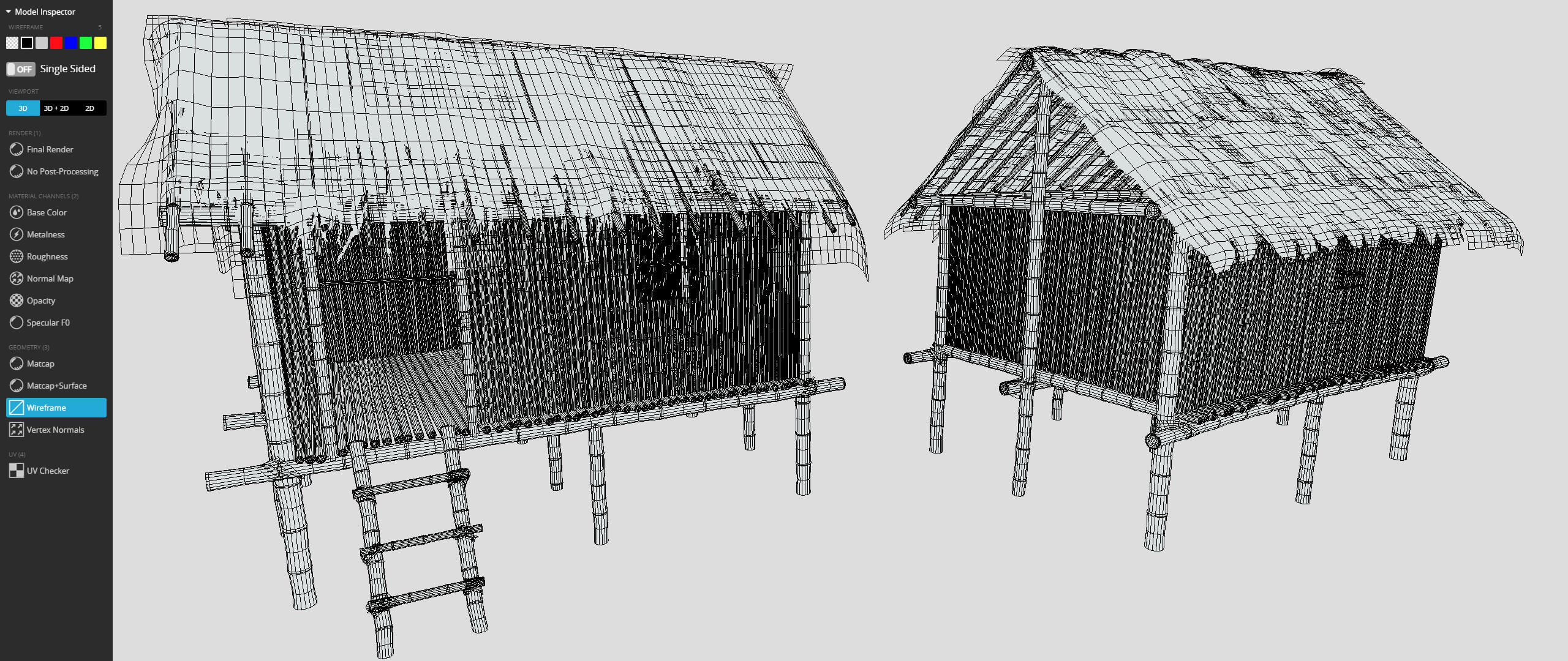 Jungle Hut Low Poly - 3D Model by Buncic