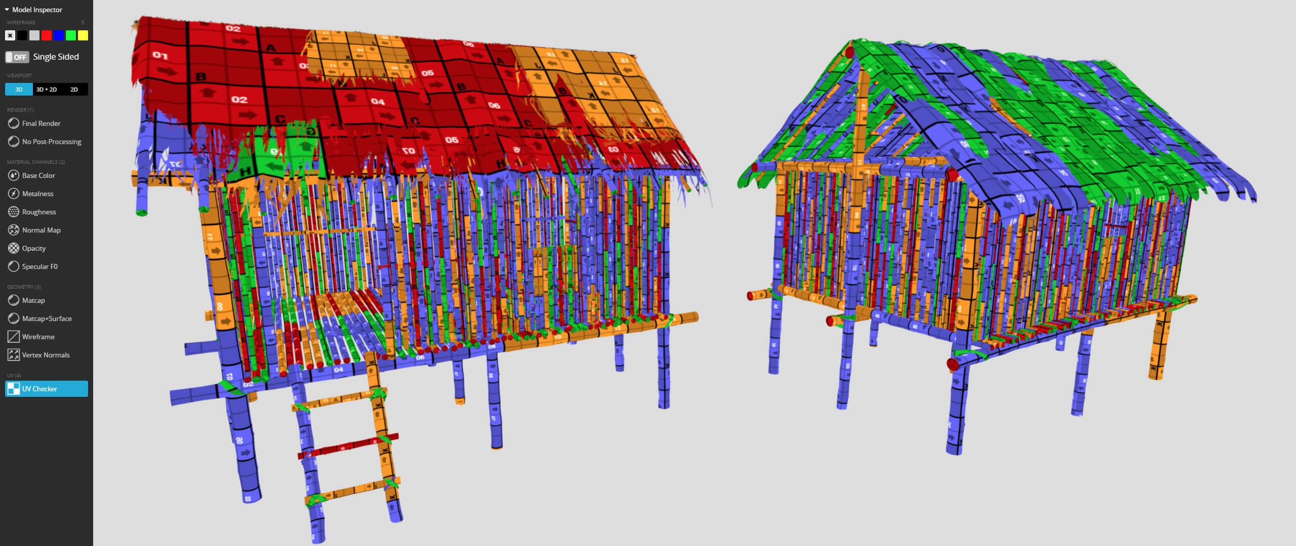 Jungle Hut Low Poly - 3D Model by Buncic