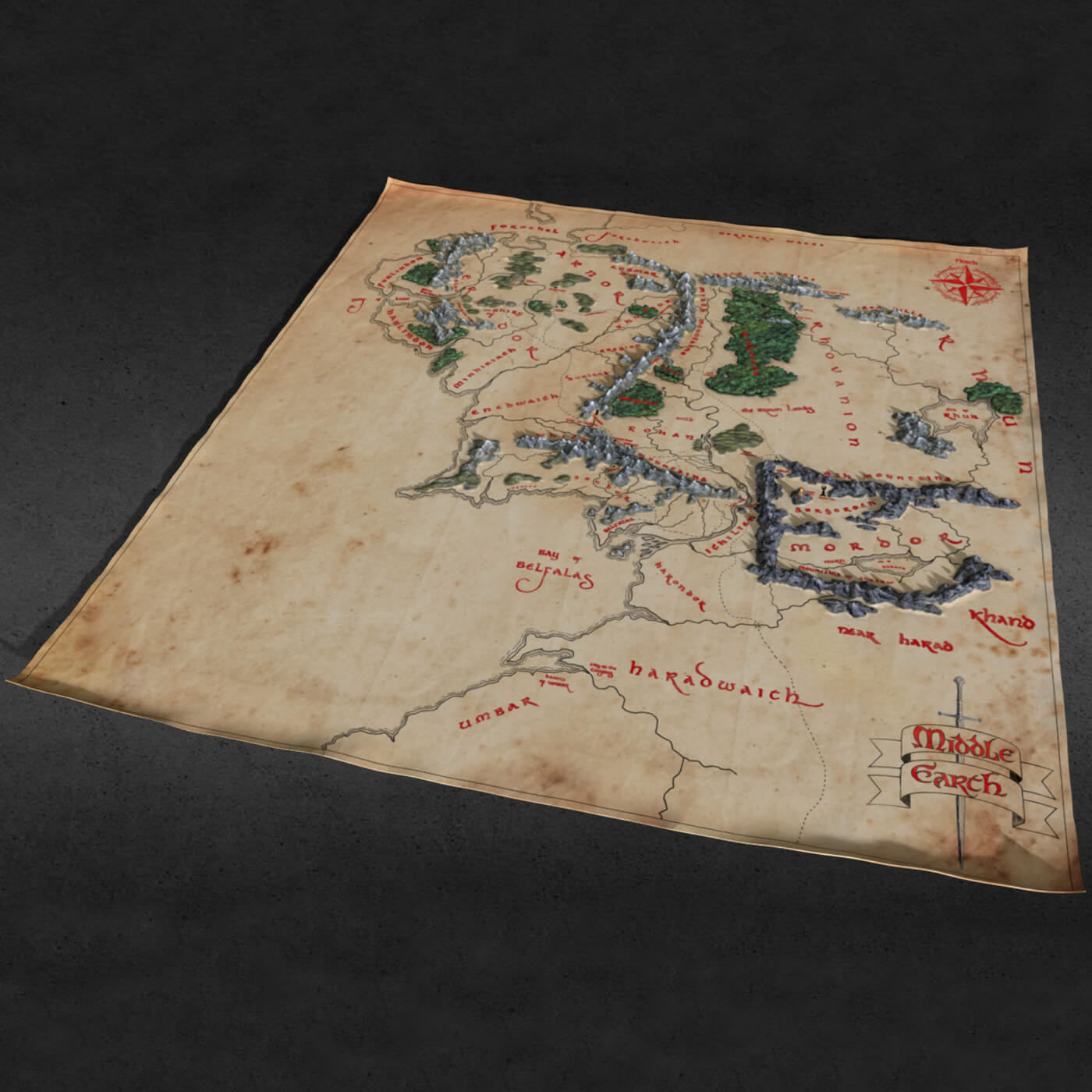 Minas Tirith Middle Earth Map