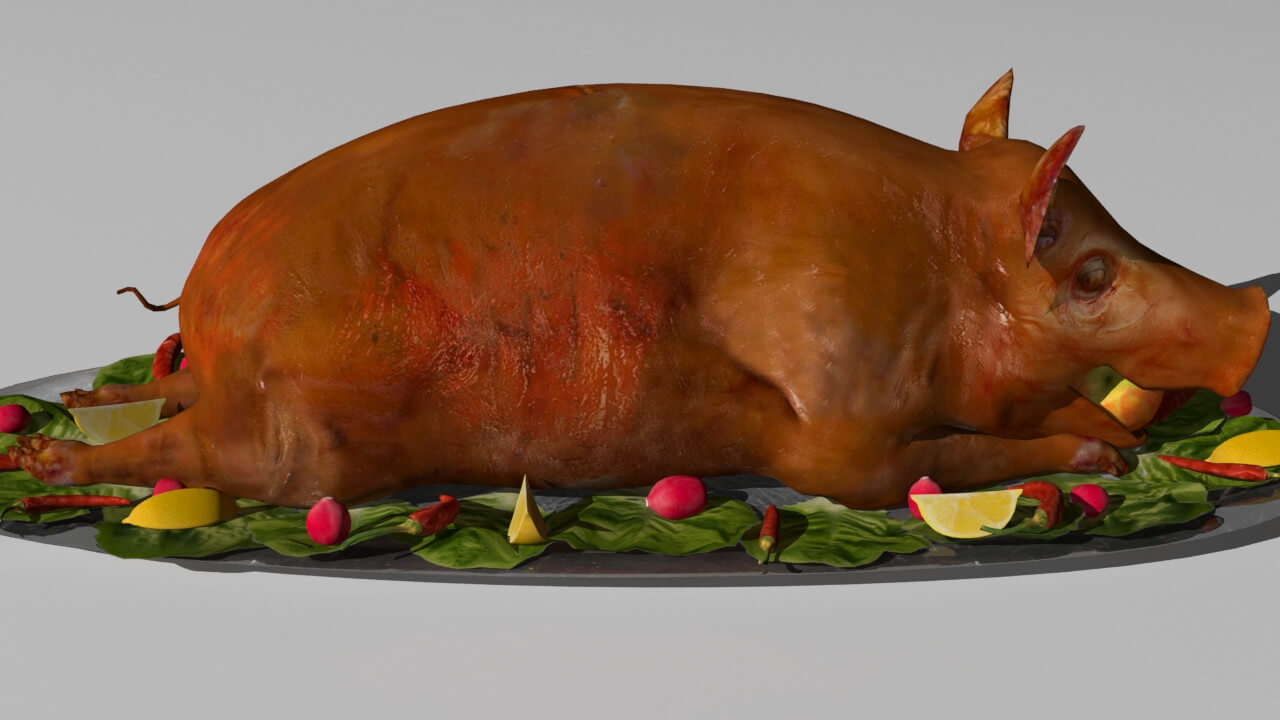 Pig Roast - 3D Model by Buncic