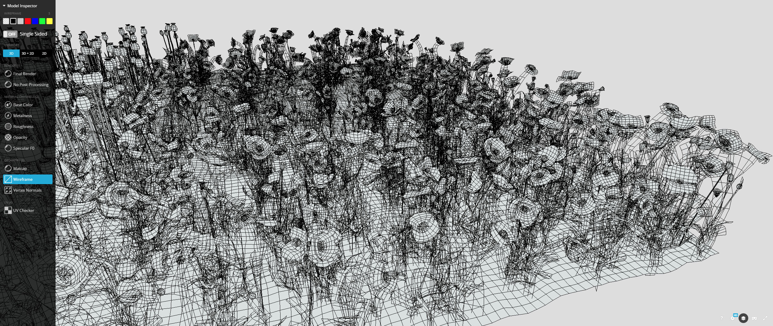 Poppy Field Flowers - 3D Model by Buncic