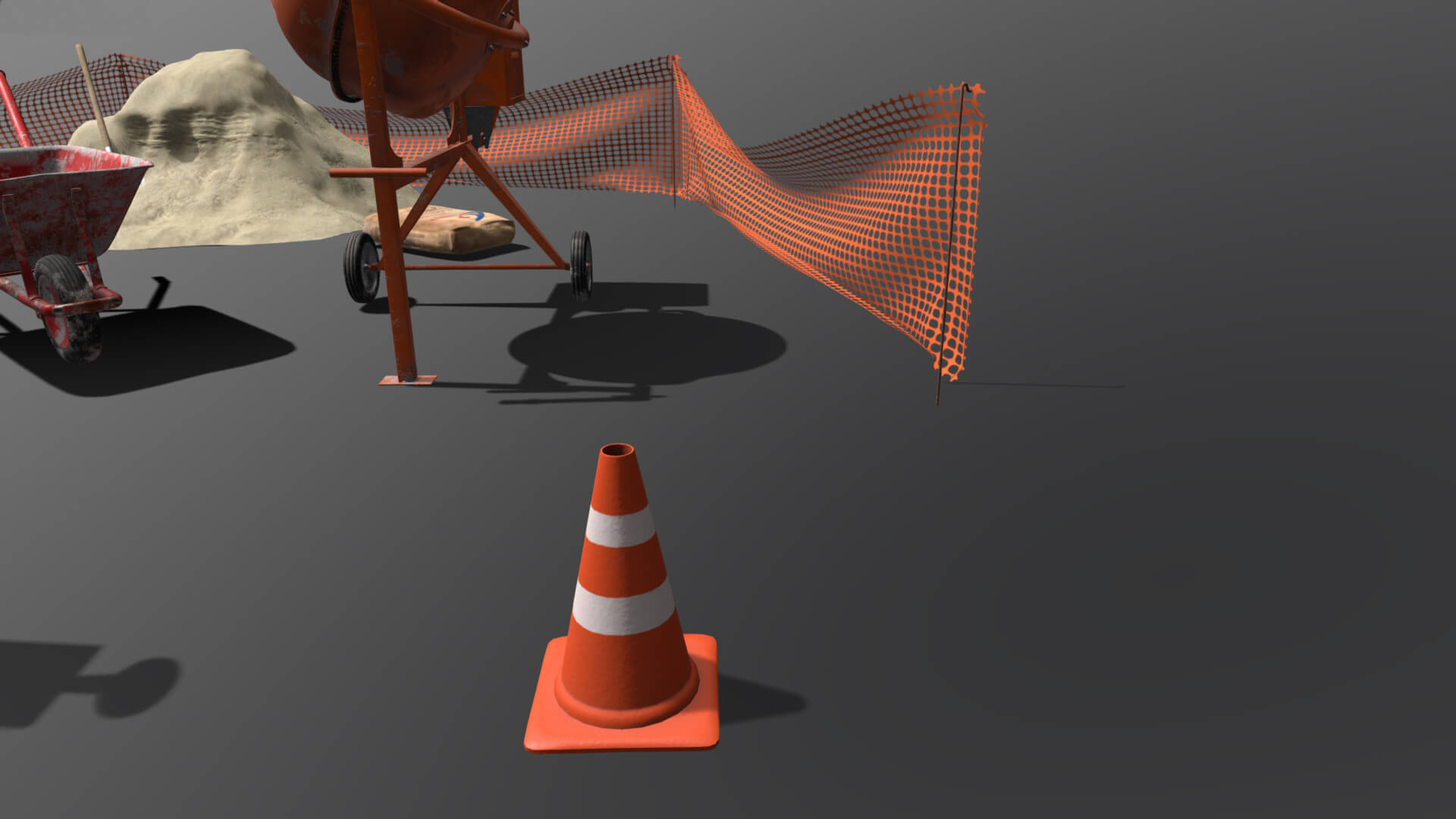 Roadwork Construction - 3D Model by Buncic