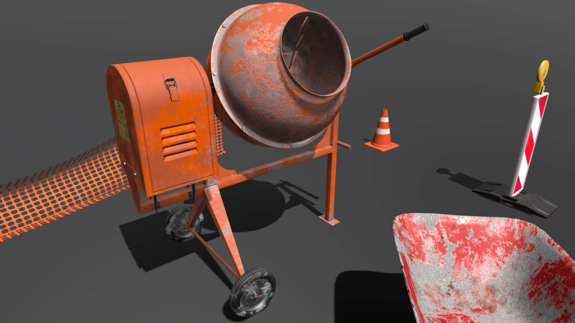 Roadwork Construction - 3D Model by Buncic