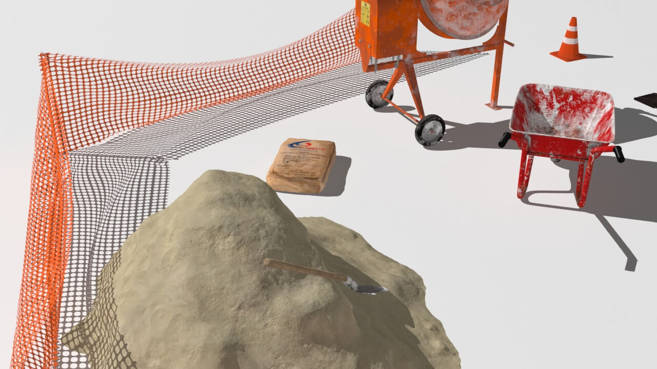 Roadwork Construction - 3D Model by Buncic