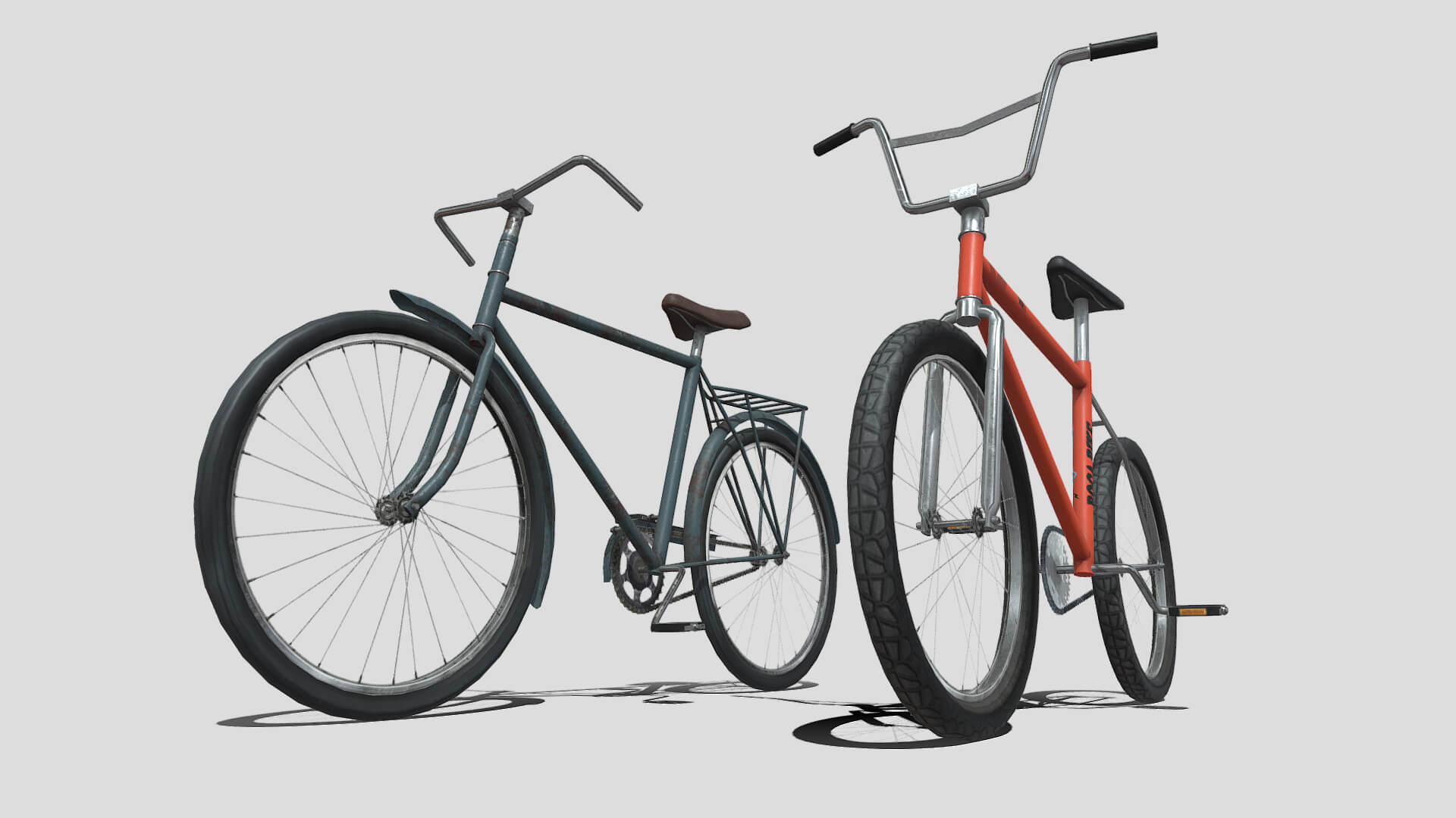 Two Low Poly Bikes - 3D Model by Buncic