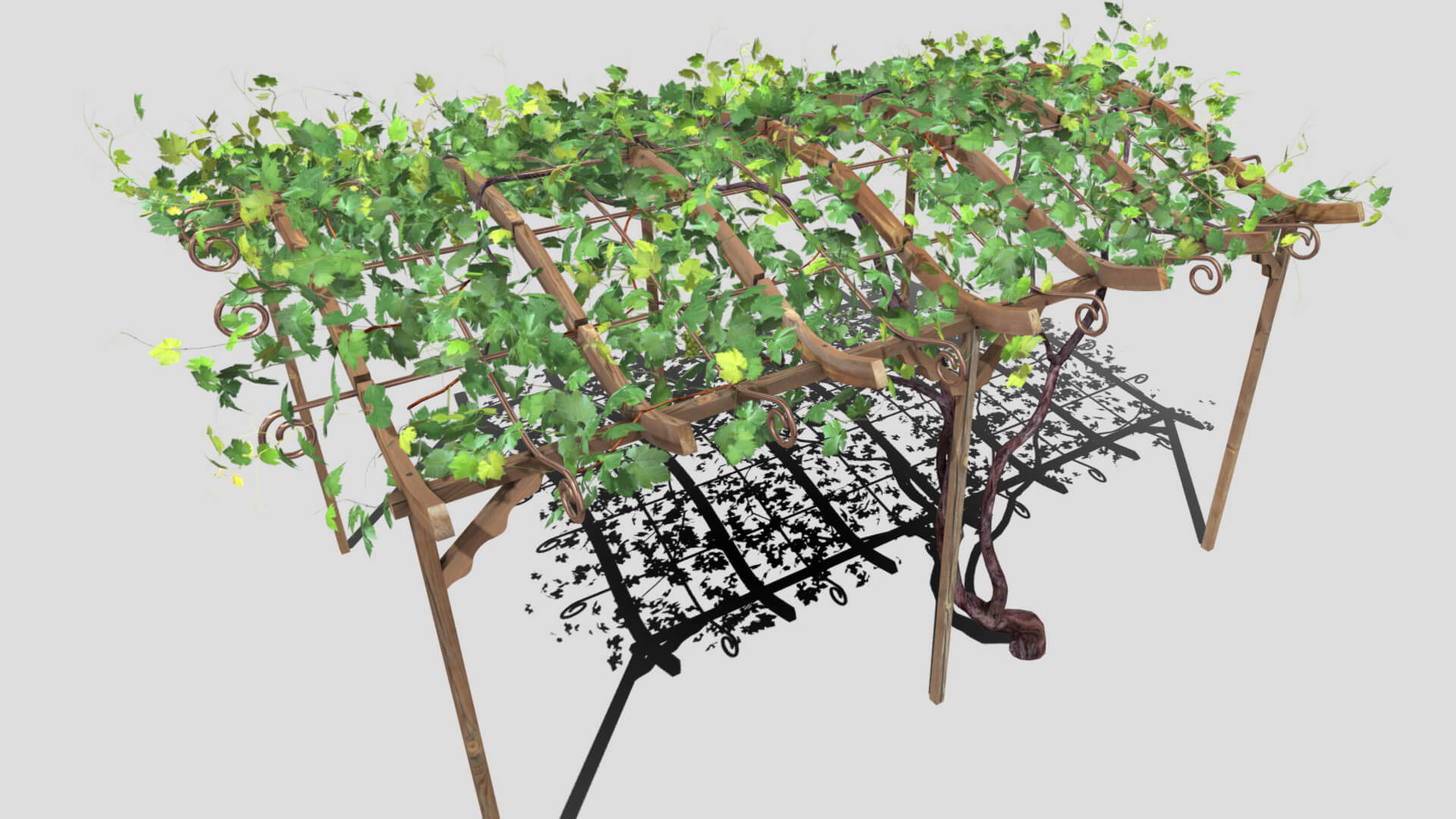 Vine Pergola - 3D Model by Buncic